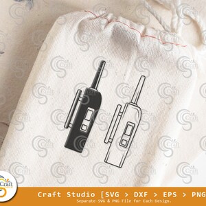 Walkie Talkie Silhouette, Communication Radio Svg, Portable Radio Svg ...