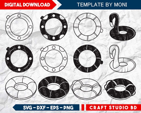 Swim Ring Silhouette Swim Ring SVG Swimming Tire Svg Ring | Etsy