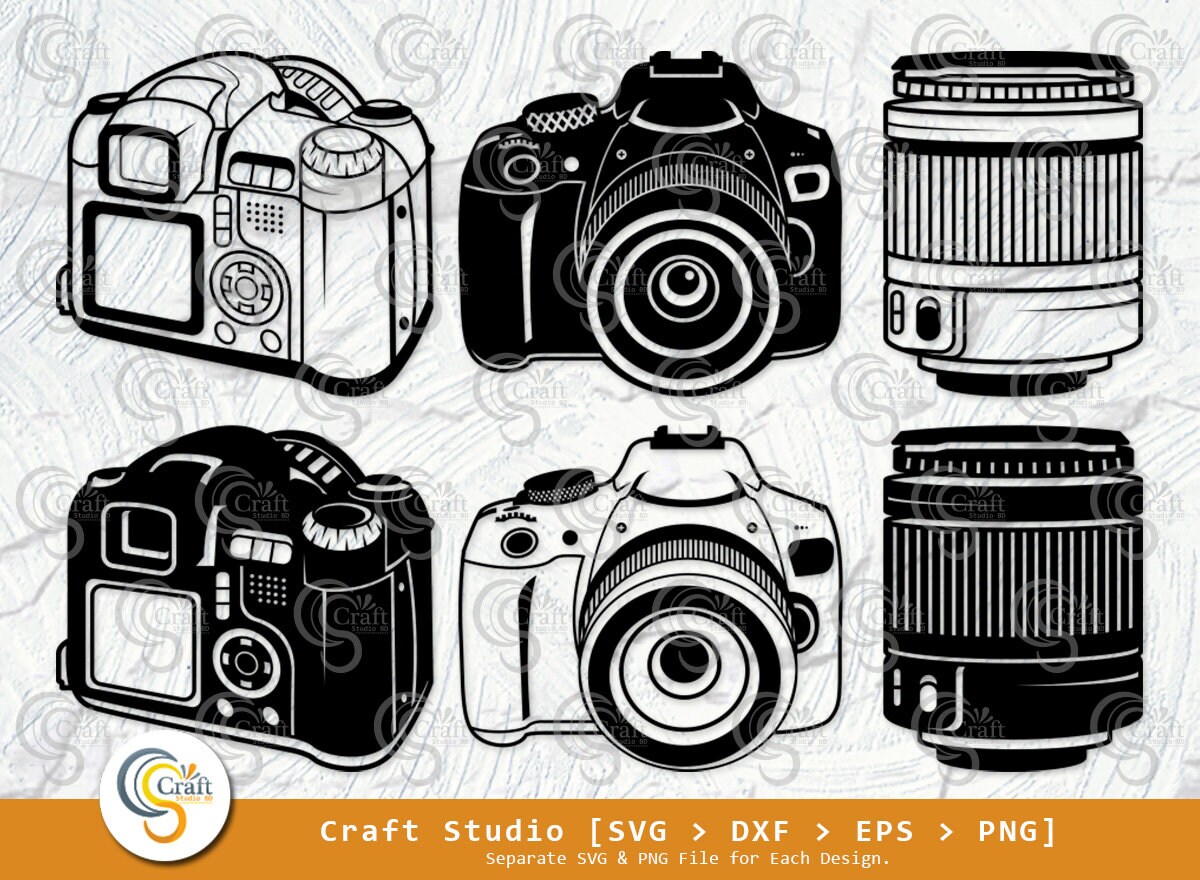 DSLR Camera Silhouette DSLR Camera SVG Digital Camera Svg - Etsy