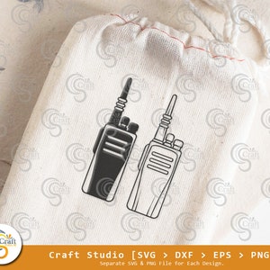 Walkie Talkie Silhouette, Communication Radio Svg, Portable Radio Svg ...