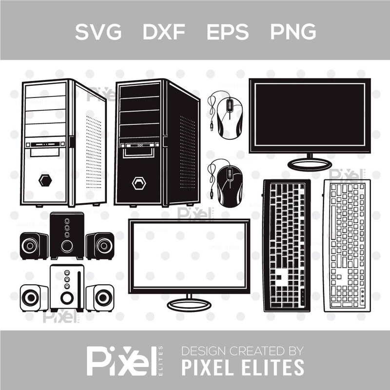 Computer Svg Clipart - Etsy