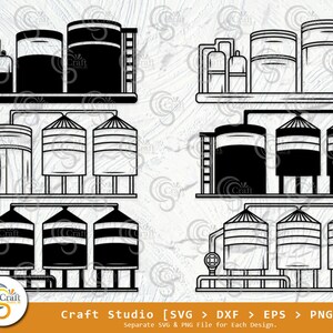 Oil Tank Storage Silhouette, Oil Tank Storage SVG, Oil Tanker Ship Svg ...