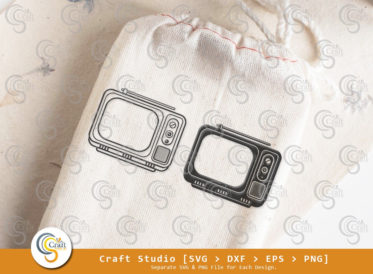 Retro TV SVG Bundle: Vintage Television Silhouette (digital Download - Etsy