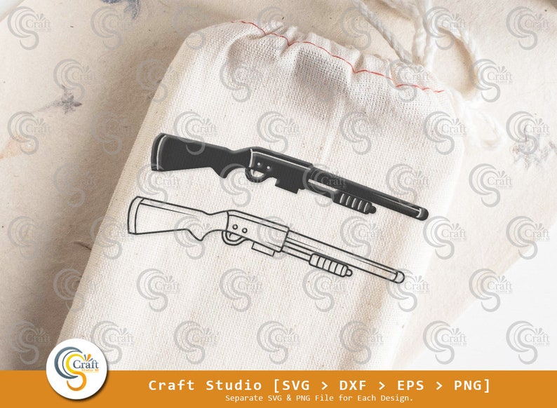 Shotgun Silhouette Shotgun SVG Crossed Shotgun Rifle Svg - Etsy