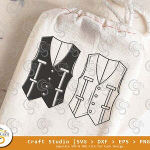 Vest Suit Svg, Suit Silhouette, Vest Svg, Vest Waistcoat Svg, Formal ...
