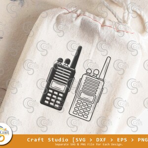Walkie Talkie Silhouette, Communication Radio Svg, Portable Radio Svg ...