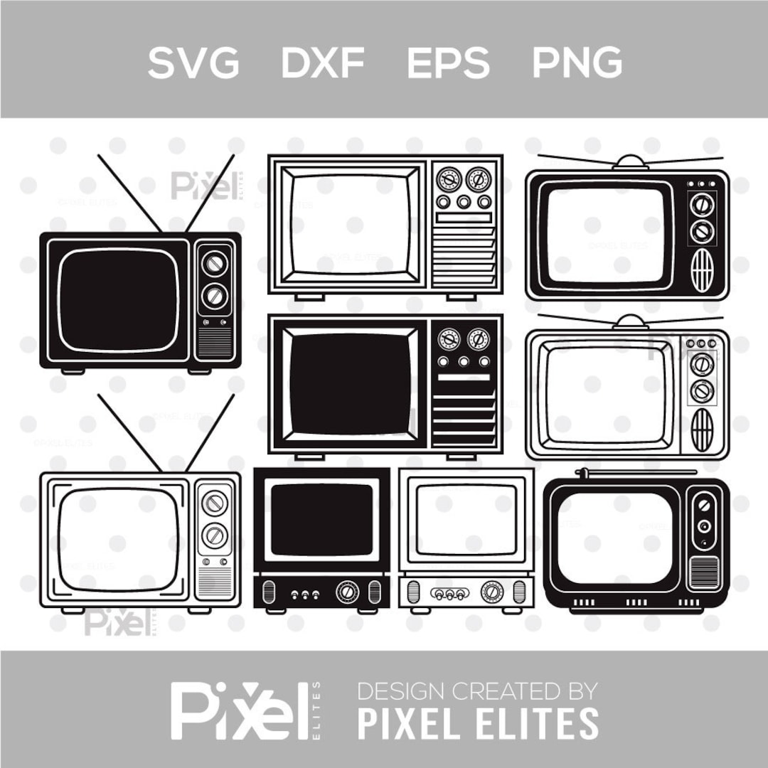 Retro Television SVG Bundle | Vintage TV Cut Files (digital Download ...
