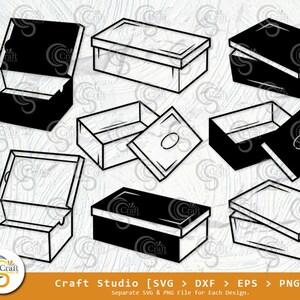 Shoe Box SVG, Box Silhouette, Sneaker Box Svg, Rectangle Box Svg ...