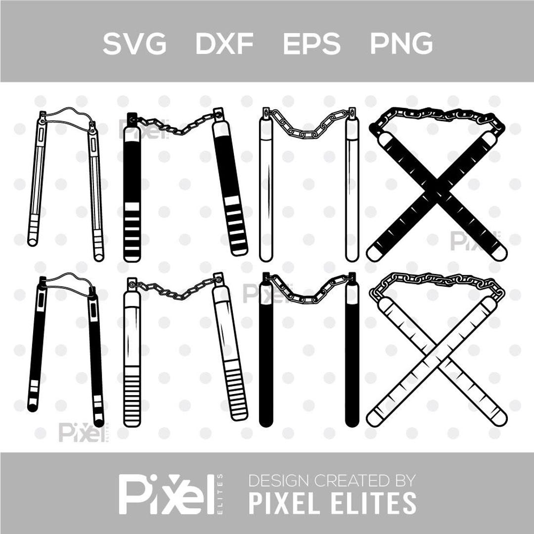 Nunchucks SVG Bundle | Ninja Martial Arts Cut File (digital Download ...