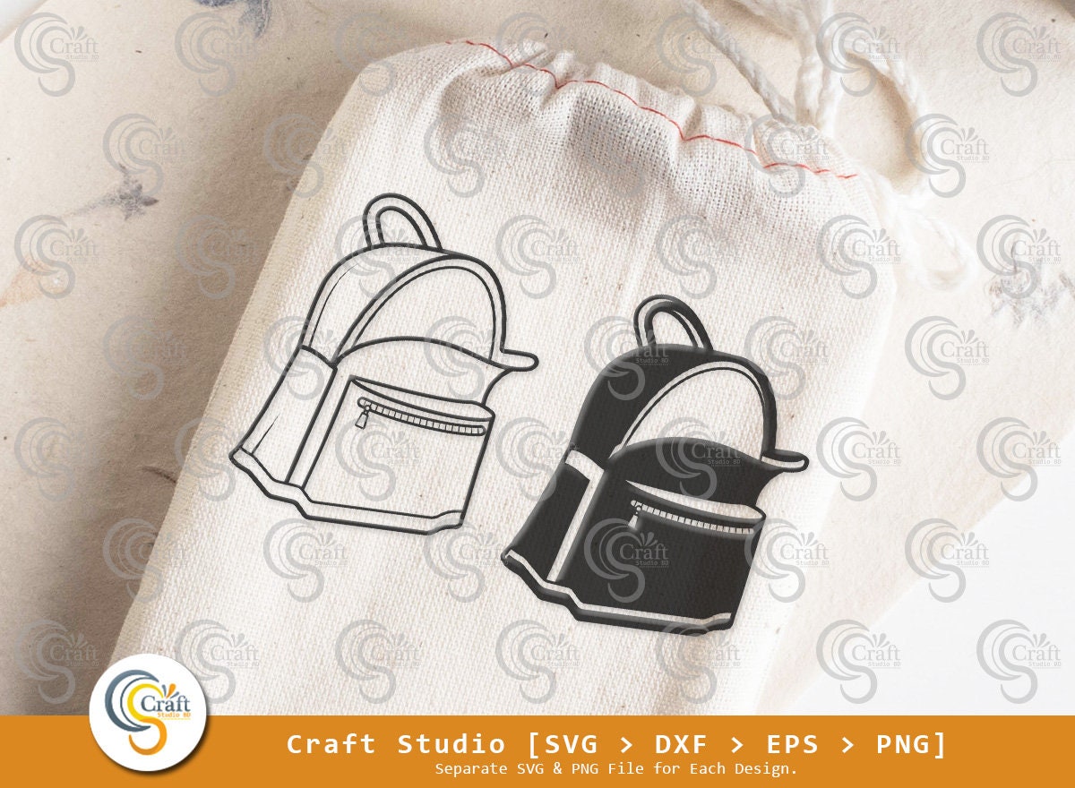 School Backpack Silhouette School Svg Bookbag Svg Knapsack - Etsy