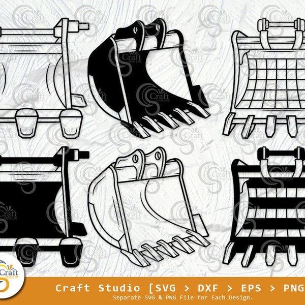 Excavator Bucket Svg - Etsy