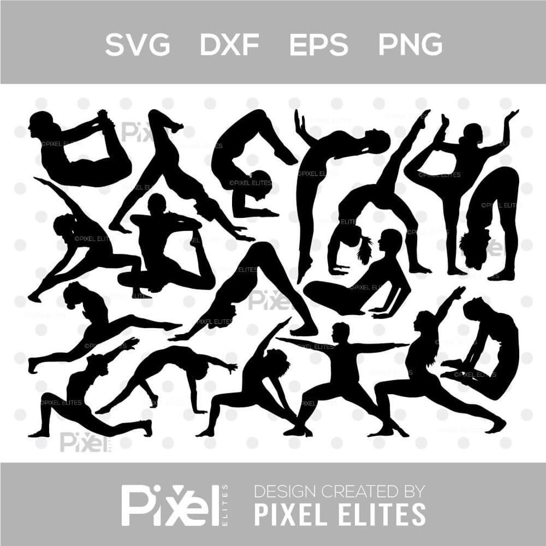 Yoga SVG Cut File Bundle, Yoga Silhouette, Yoga Pose Svg, Meditation ...