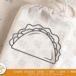 Taco Silhouette Taco SVG Mexican Food Svg Snacks Items Svg - Etsy