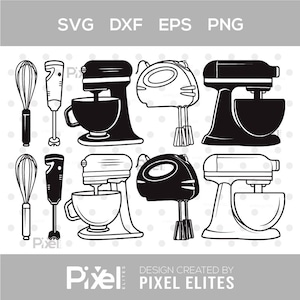 Mixer Silhouette, Mixer SVG, Stand Mixer Svg, Kitchen Electric Mixer ...