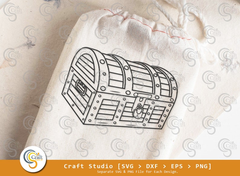 Treasure Chest SVG Treasure Silhouette Pirate Treasure Svg - Etsy