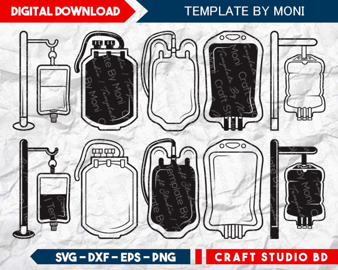 Blood Bag Silhouette Blood Bag SVG Blood Svg Blood Bag Icon - Etsy