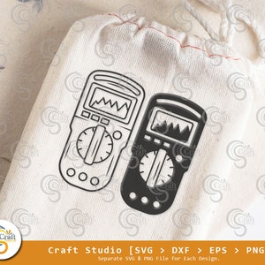 Multimeter Svg Silhouette Outline Cricut Cut Files Png Bundle - Etsy