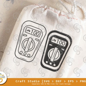 Multimeter Svg Silhouette Outline Cricut Cut Files Png Bundle - Etsy