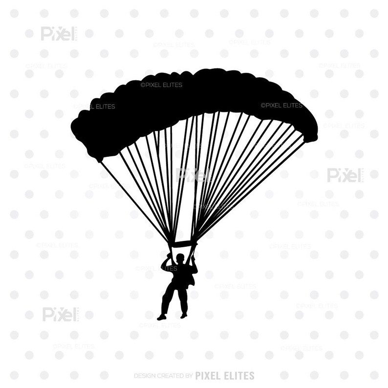 Skydiving SVG Bundle: Parachute Silhouette Cut Files for Cricut - Etsy ...
