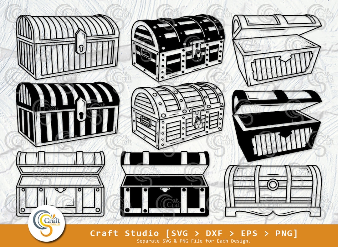 Treasure Chest SVG, Treasure Silhouette, Pirate Treasure Svg, Treasure ...