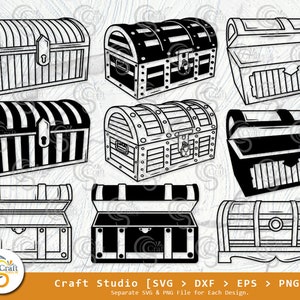 Treasure Chest SVG, Treasure Silhouette, Pirate Treasure Svg, Treasure ...