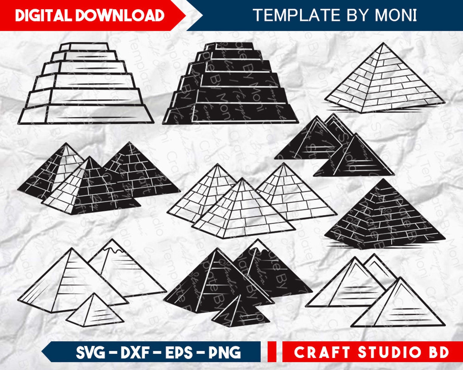 Pyramid Silhouette Egypt svg Egyptian Svg Landmark Svg | Etsy