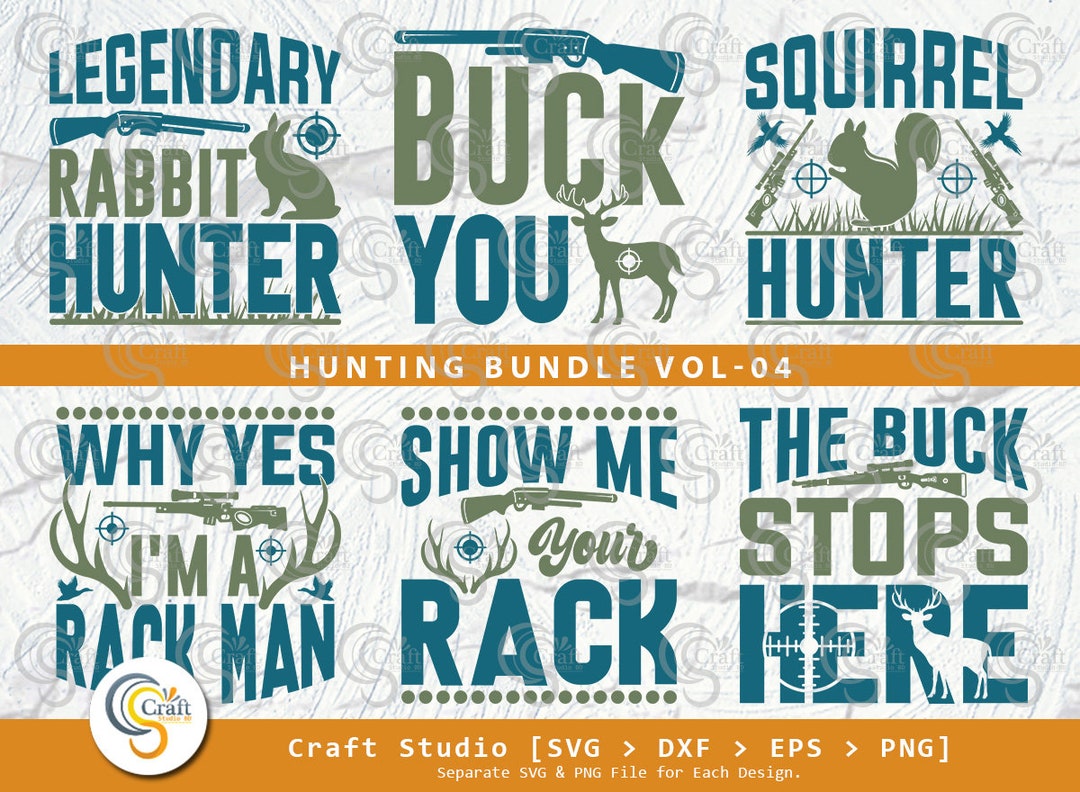 Hunting SVG Bundle Vol-04 Rabbit Hunter Buck You Svg - Etsy