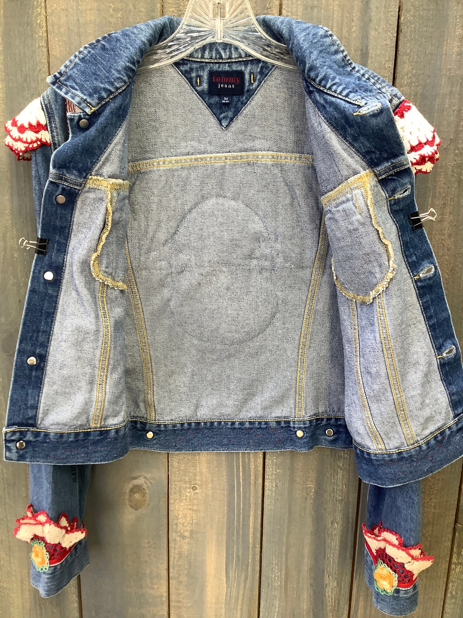 Embellished Jean Jacket Fruit & Flowers Hippie Boho Jacket | Etsy