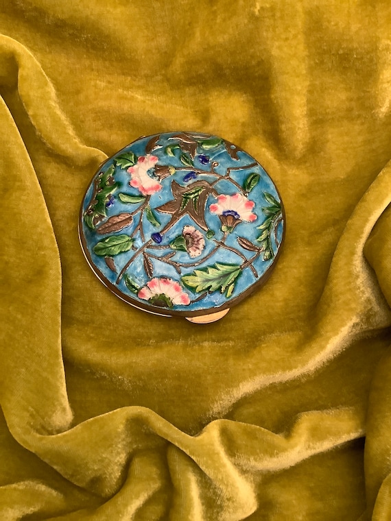 Vintage Chinese Enamel Compact, Rare & Beautiful, Exc… - Gem