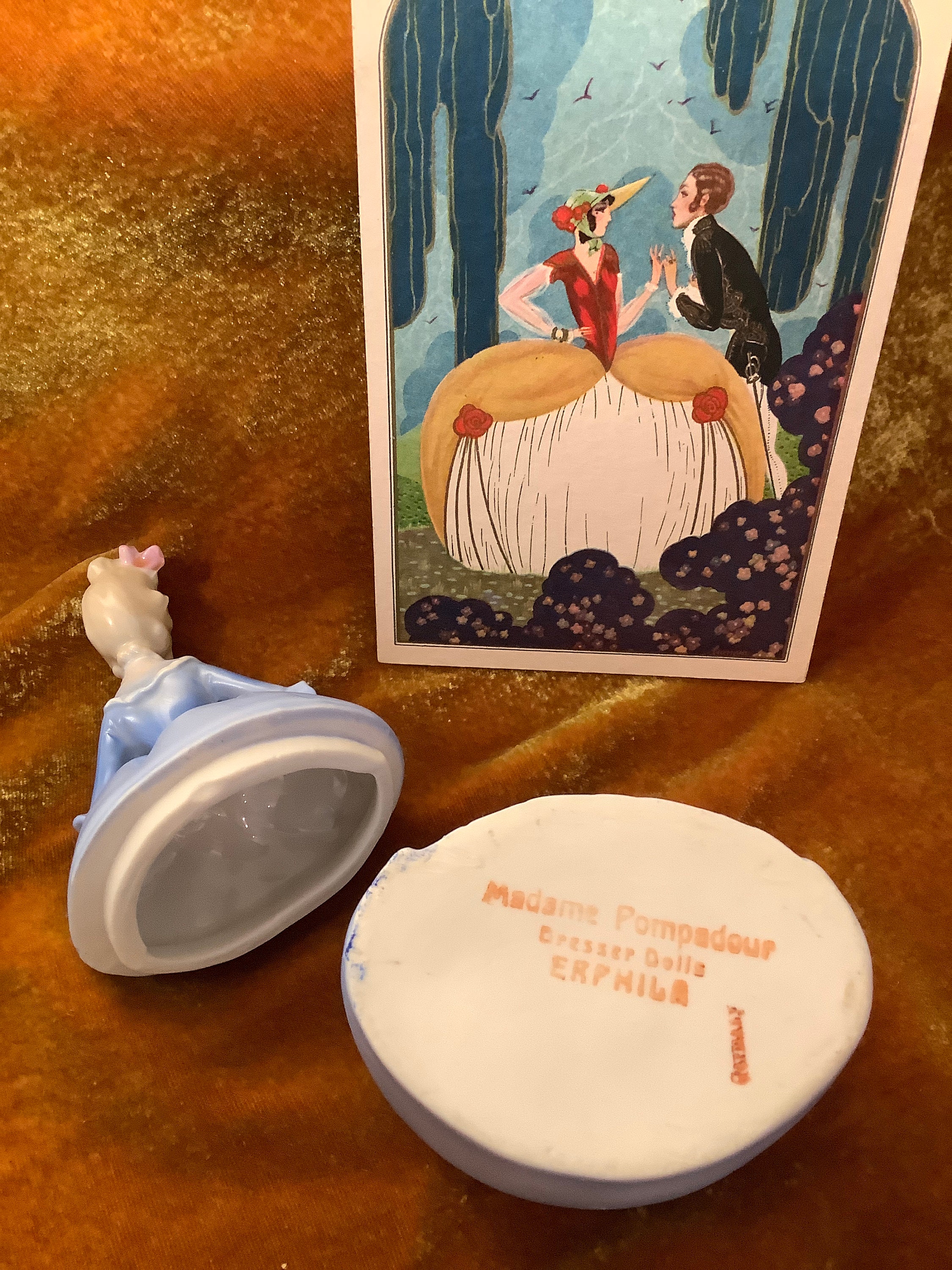 Lady Powder Jar Madame Pompadour Germany Dresser Dolls | Etsy