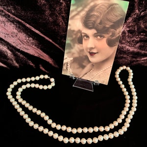 String of Beautiful Pearls, Knotted, 36" for Single Rope or Double ...