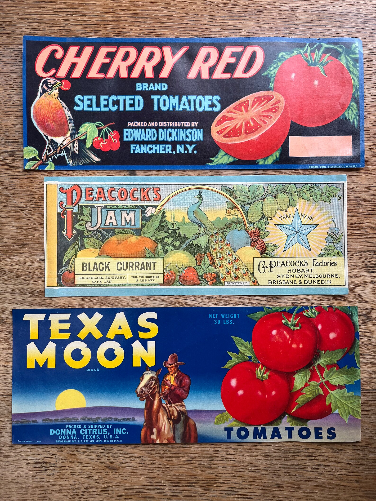 Lot of 9 Vintage Crate Labels, Produce Advertising, Box Labels ...