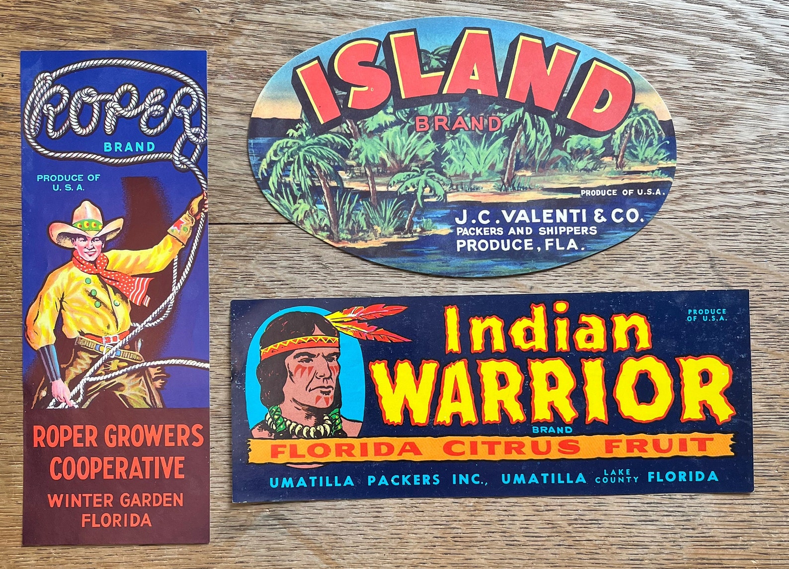 Lot of 9 Vintage Crate Labels, Produce Advertising, Box Labels ...