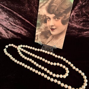 String of Beautiful Pearls, Knotted, 36" for Single Rope or Double ...