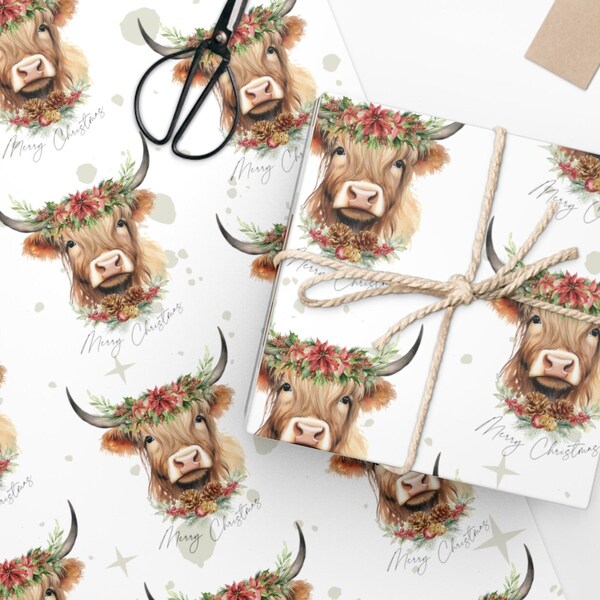 Christmas Farmhouse Wrapping Paper - Etsy