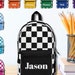 Personalize Backpack for School checkered Personalized Bookbags and ...