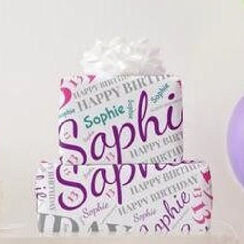 Custom Happy Birthday Personalized Wrapping Paper - Etsy