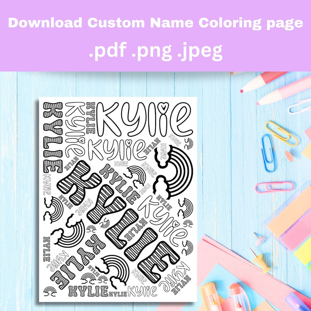Personalize Color Your Name Coloring Page Teacher or - Etsy
