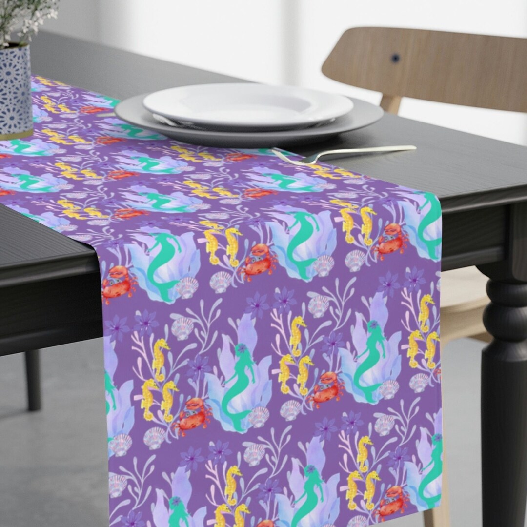 Mermaid Party Table Decoration Table Runner Under the Sea - Etsy