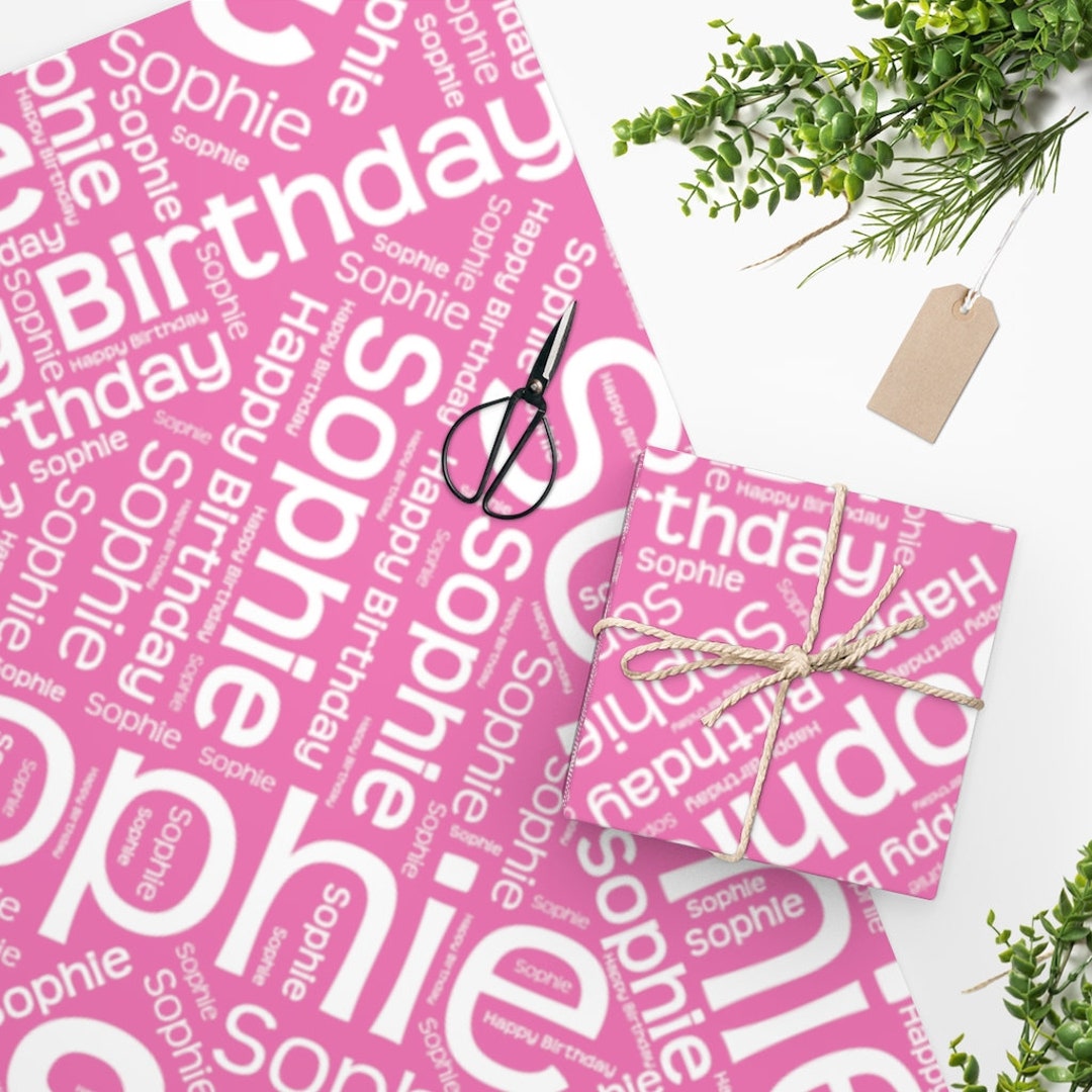 Custom Birthday Wrapping Paper, Personalized Gift Wrap for Birthday - Etsy