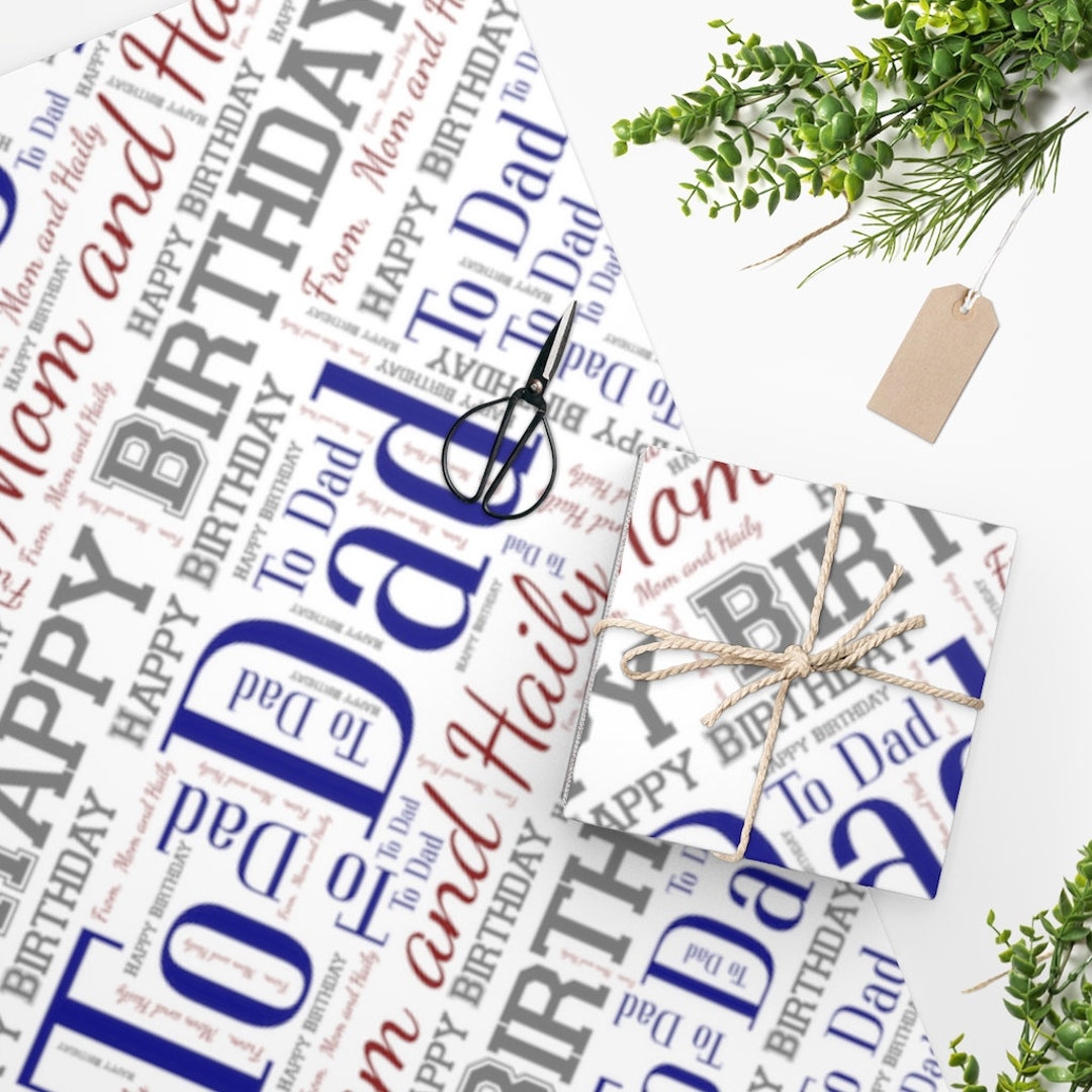 Personalize Wrapping Paper Dad Birthday Father's Day Gift - Etsy