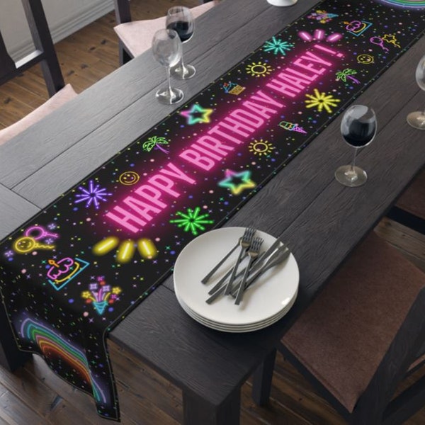Birthday Table Runner - Etsy