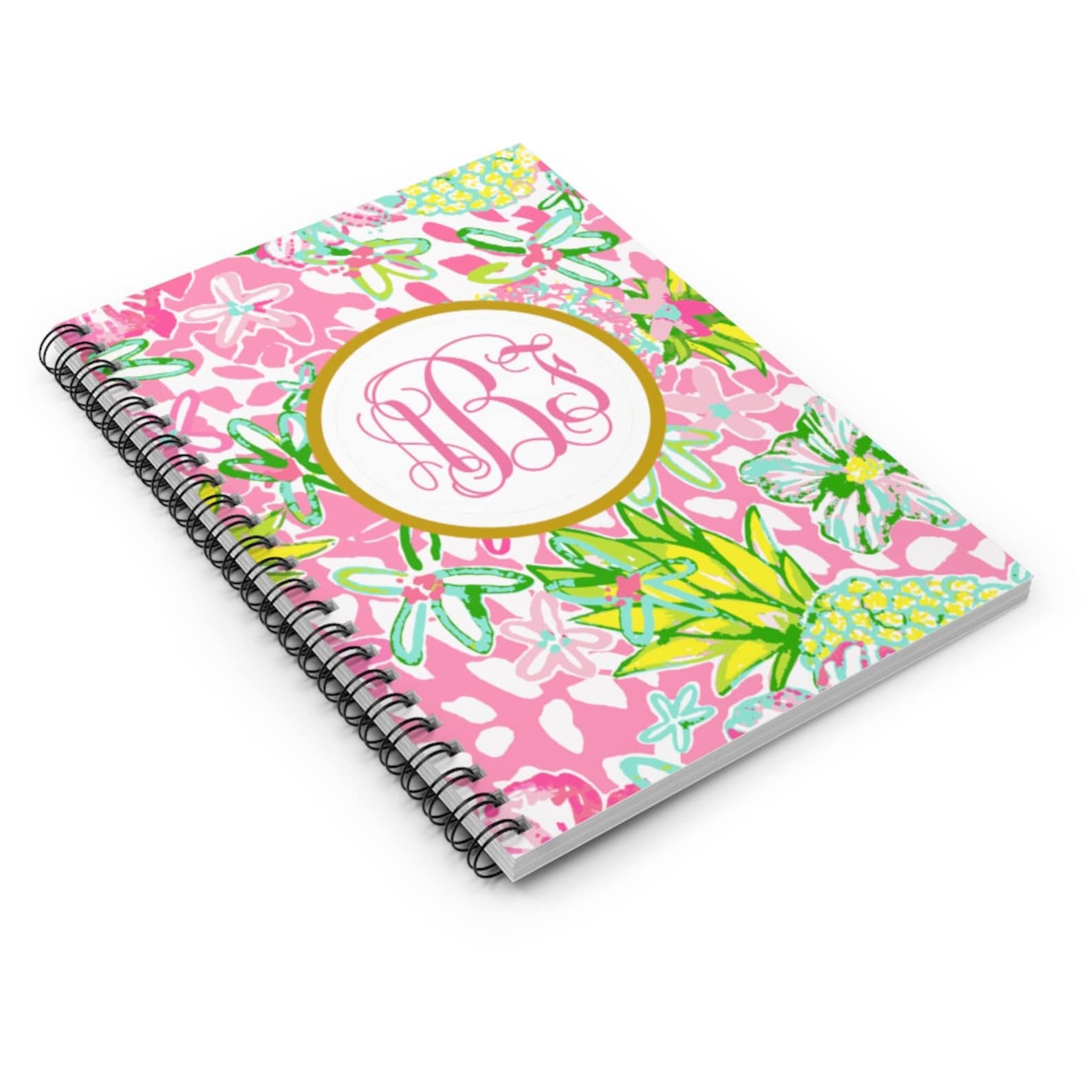 Monogram Spiral Notebook Lined Custom Notebook Personalized - Etsy