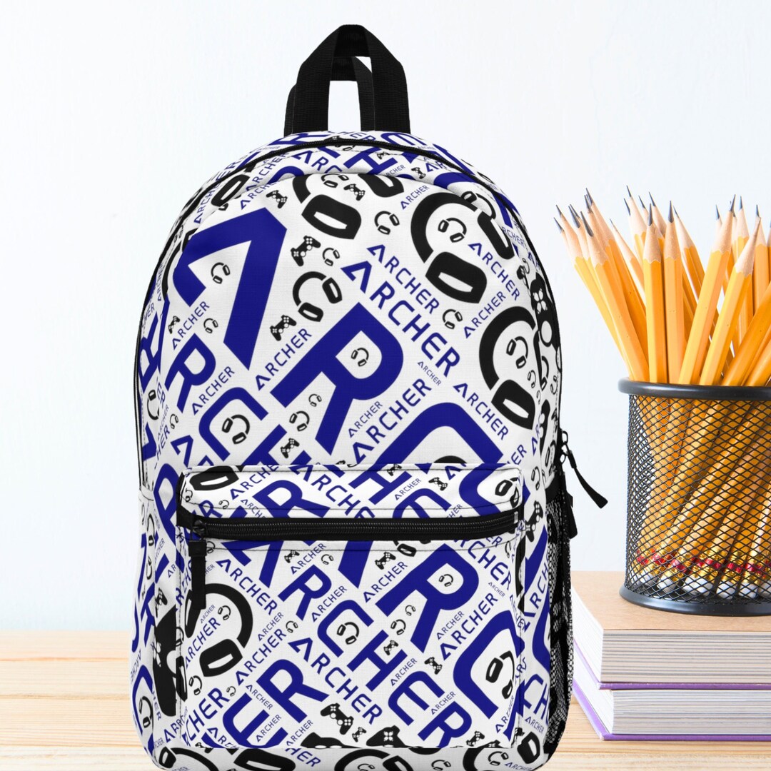 Personalize Backpack for School video Gam Personalized Bookbags and ...