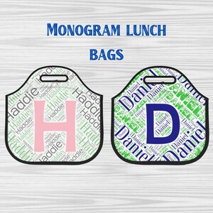 Personalized Monogram Lunch Bag for Office or Back to School Custom ...