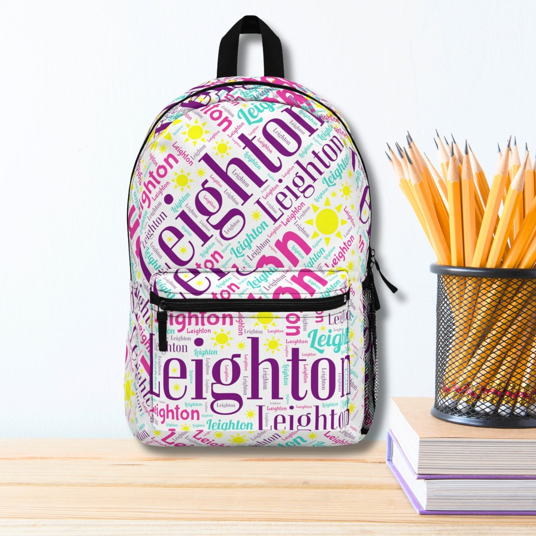 Personalized Custom Name Bookbags and School Bags, Ideal Christmas ...