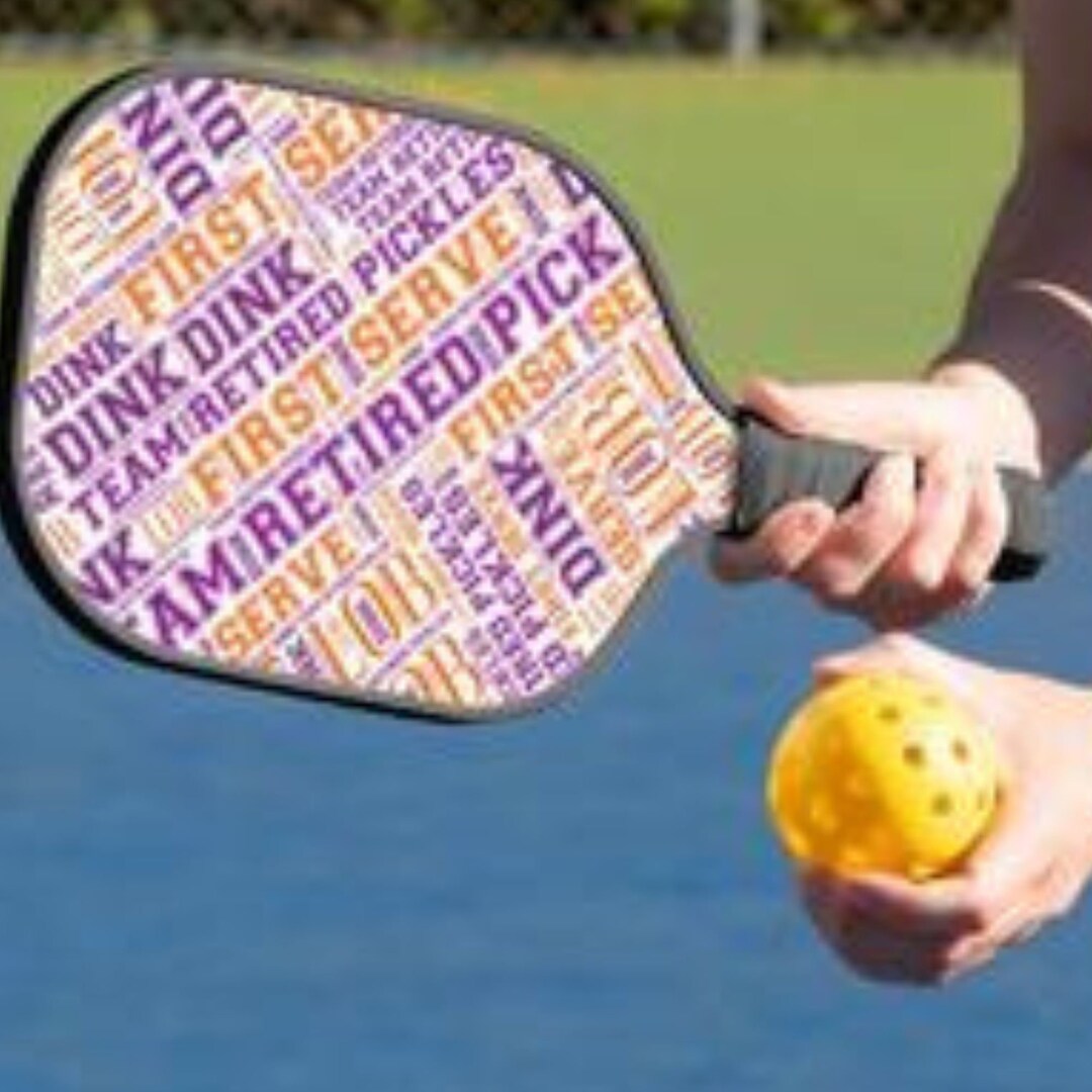 Personalized Pickleball Paddle Printed With Team Name and Custom Quotes ...