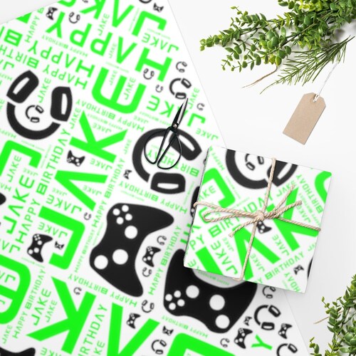 Gamer Gift Wrap Wrapping Paper for Boys Video Game Gifts - Etsy