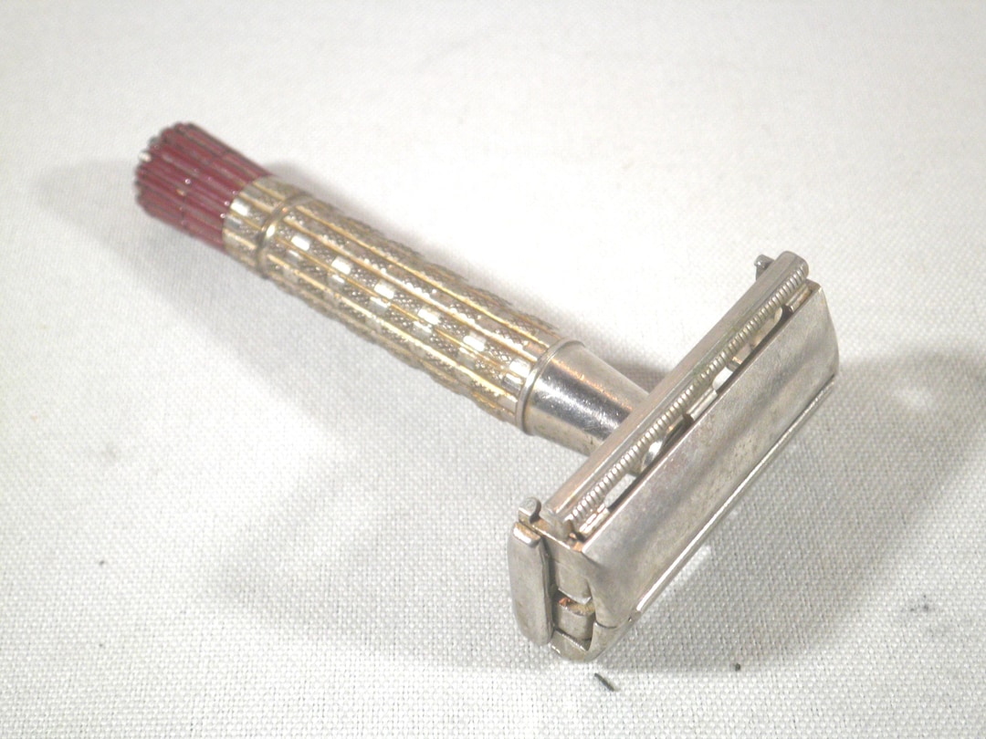 Gillette Red Flare Tip C4 1957 Super Speed - Vintage Safety Razor - Etsy