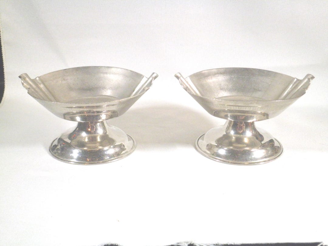 Antique Art Deco Peerless Tin Ice Cream Sundae Dish Holder - Bell Fibre ...